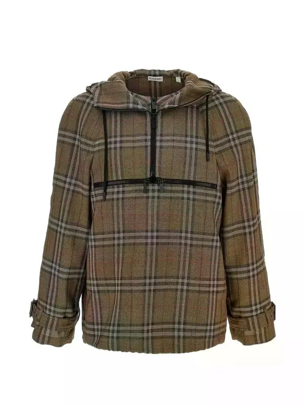 Burberry Check-print Hooded Shirt