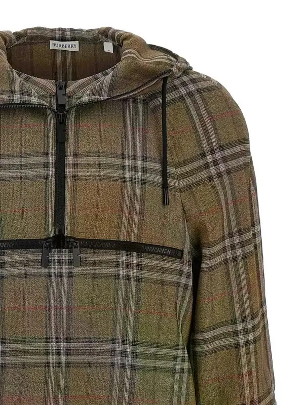 Burberry Check-print Hooded Shirt