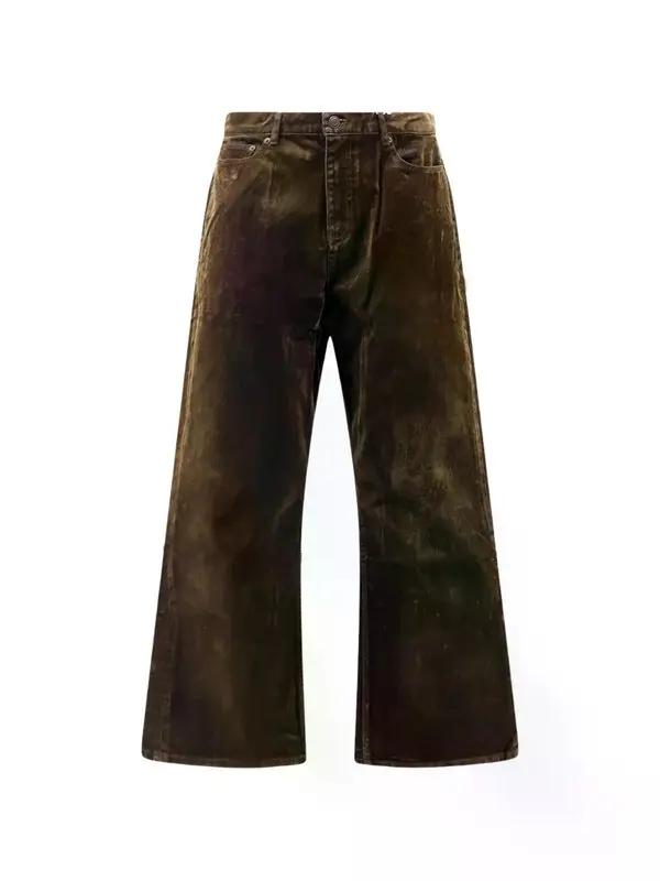 TONYWACK Velvet-effect Straight-leg Trousers
