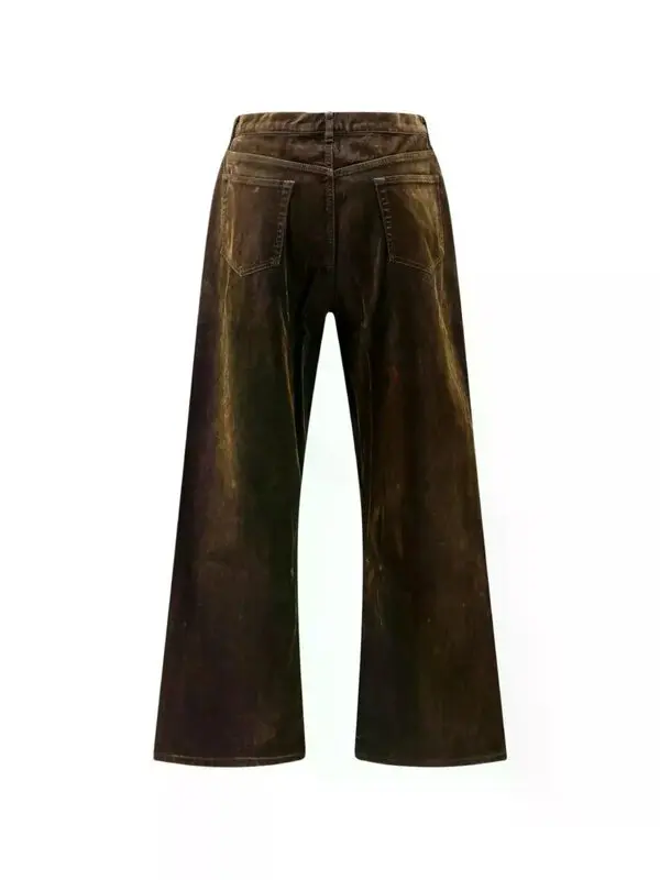 TONYWACK Velvet-effect Straight-leg Trousers