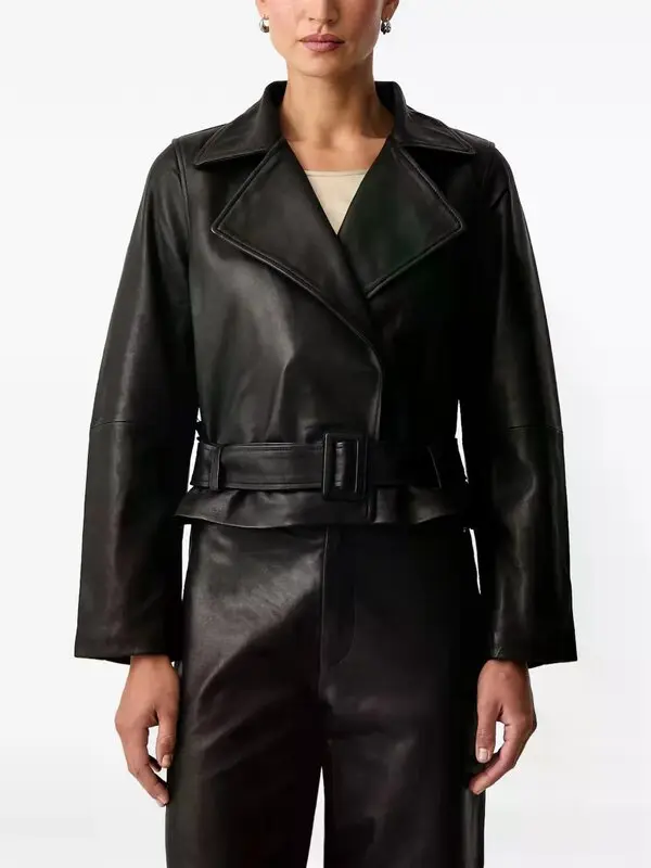 MOS MOSH Mmlasco Belted Leather Jacket