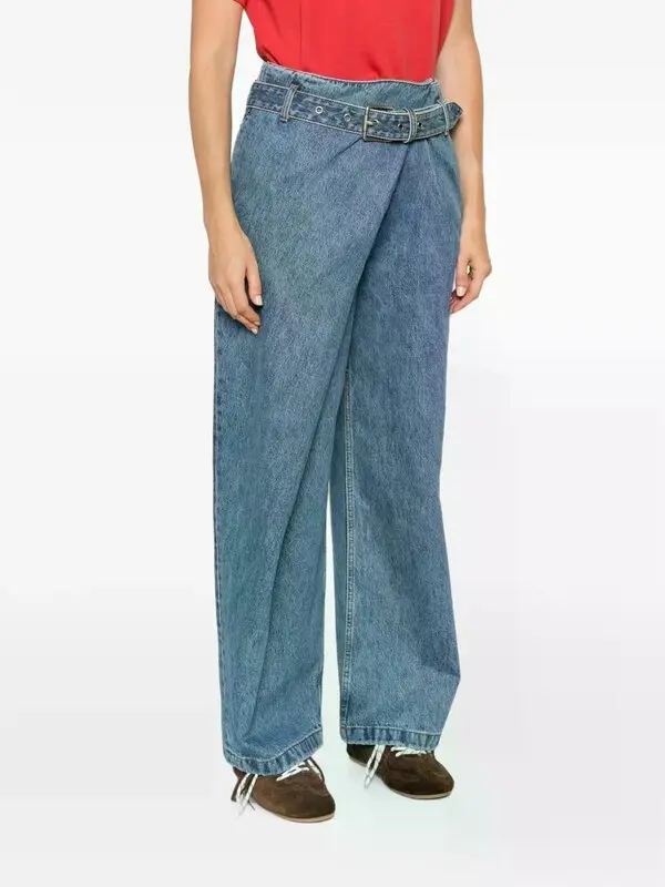 Loewe Belted Wrap-front Jeans