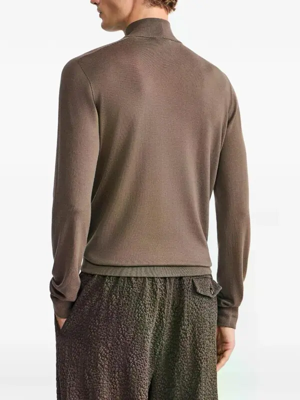 Giorgio Armani Logo-embroidered High-neck Sweater