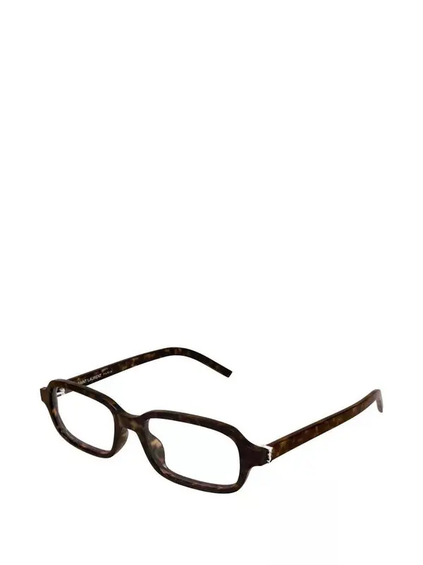 Saint Laurent Tortoiseshell-effect Rectangle-frame Glasses