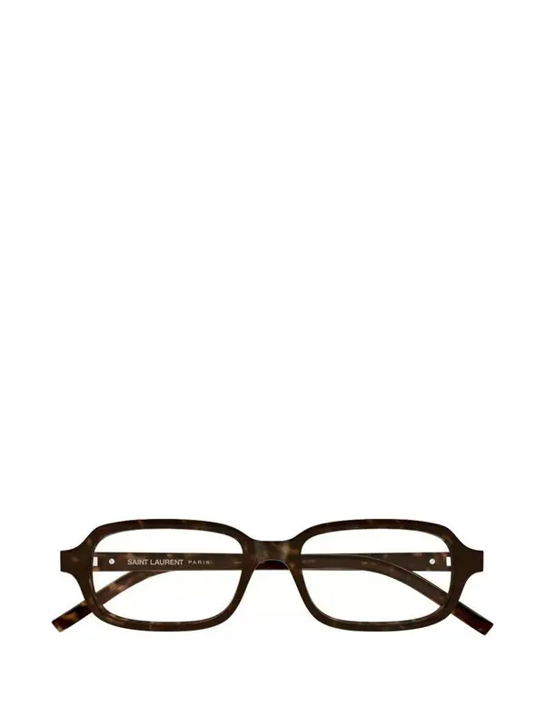 Saint Laurent Tortoiseshell-effect Rectangle-frame Glasses