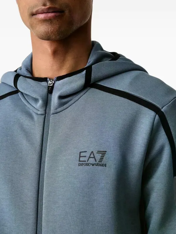 EA7 Logo-print Zip-up Tracksuit