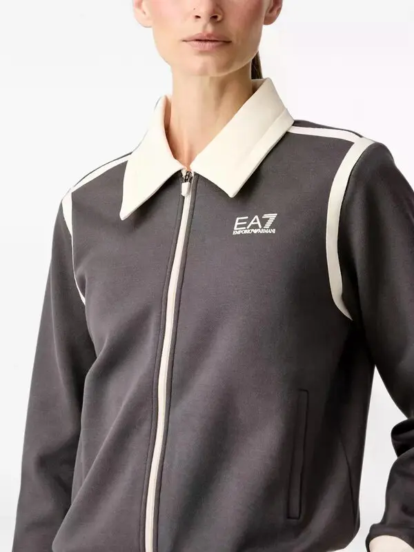 EA7 Logo-print Zip-up Sweatshirt