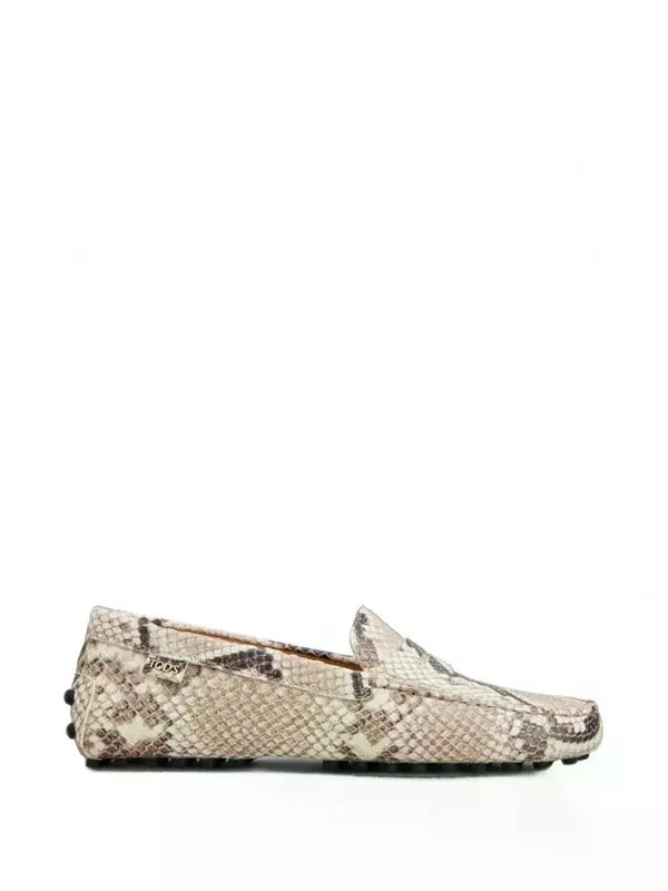 TOD'S Snakeskin-effect Gommino Loafers