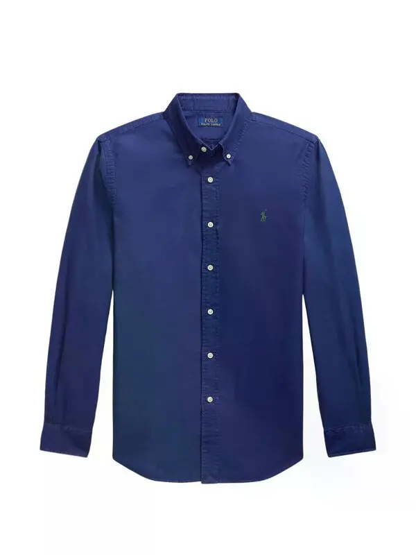 Polo Ralph Lauren Embroidered-logo Button-down Shirt - Blue