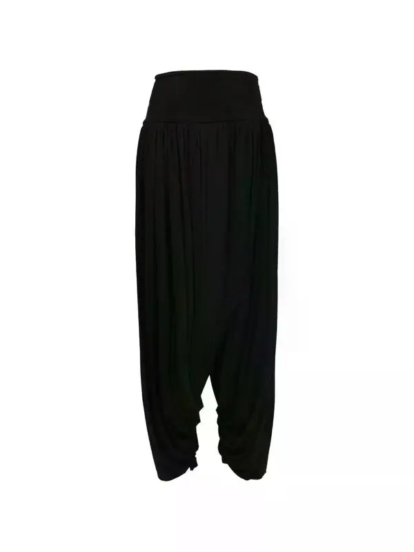 MUKCYEN Logo-print Ribbed-waist Trousers