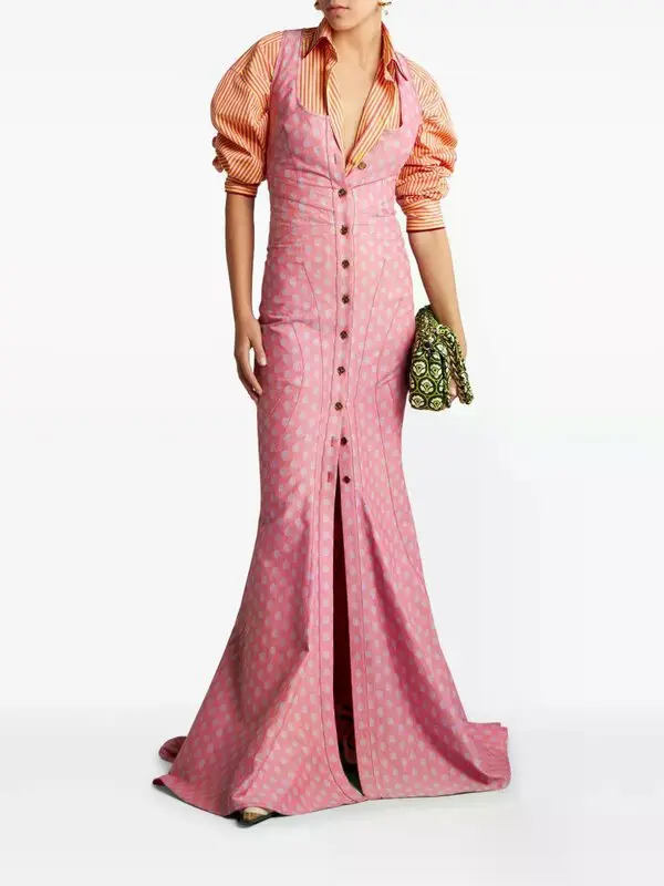 Etro Patterned-jacquard Cotton Gown
