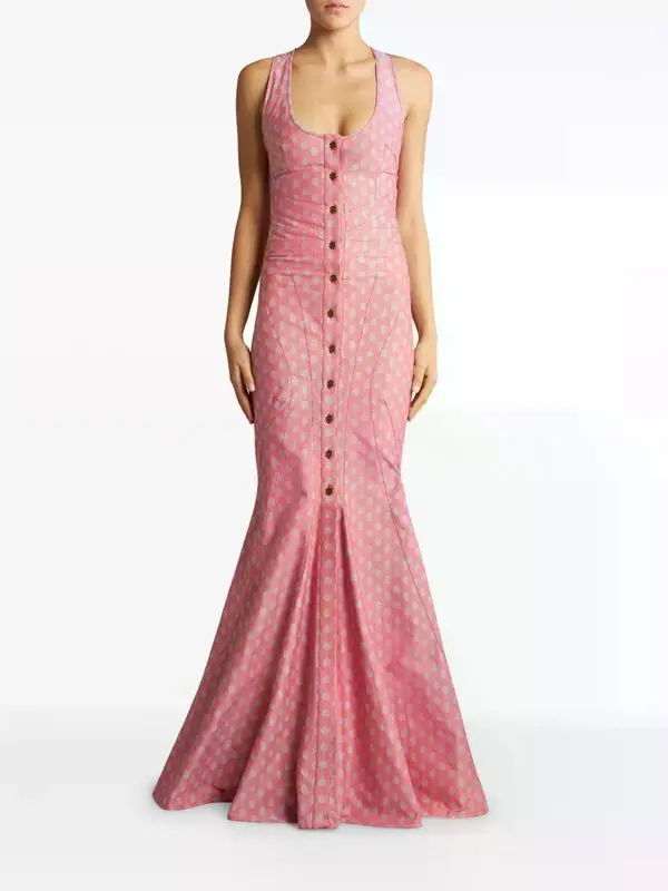 Etro Patterned-jacquard Cotton Gown