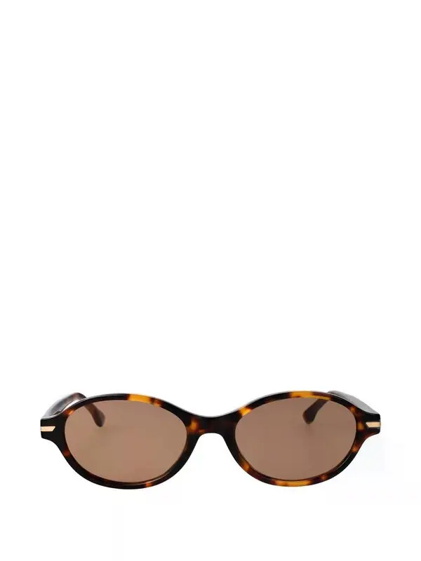 Victoria Beckham Oval-frame Sunglasses - Brown