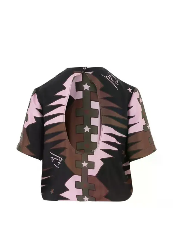 Emilio Pucci Valdimontone-print Silk Top