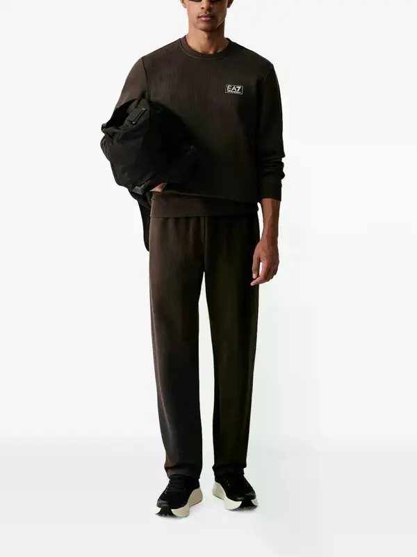 EA7 Logo-patch Ribbed Sweater