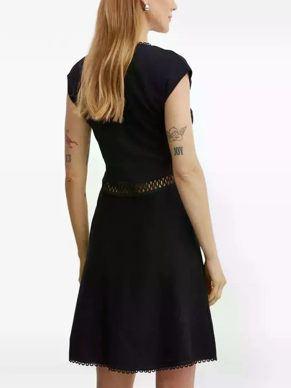 MORGAN Lace-trim V-neck Mini Dress