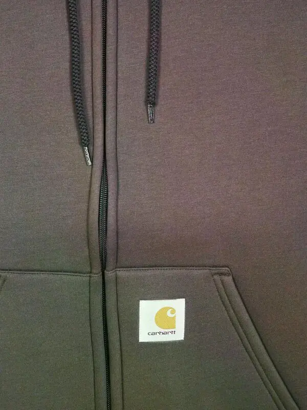 Carhartt Work In Progress Logo-patch Zip-up Hoodie