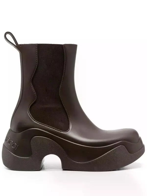 XOCOI Chunky Sole Ankle Boots - Brown