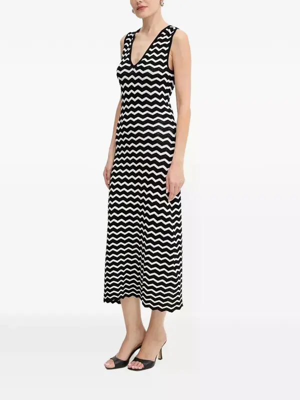 MORGAN V-neck Sleeveless Midi Dress