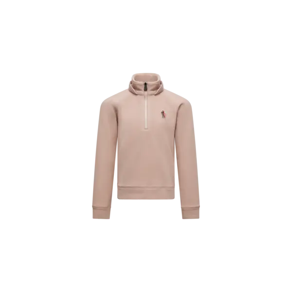 Moncler Half-zip Fleece Sweatshirt - Pink