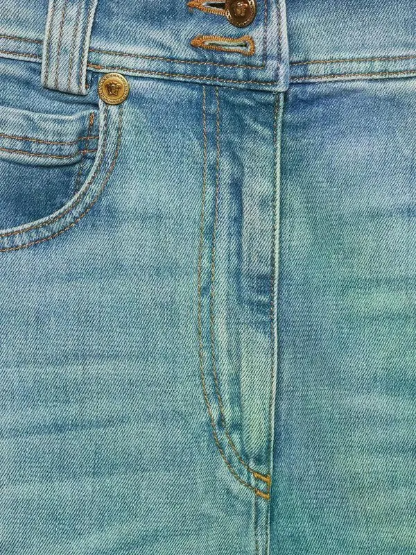 Versace Two-tone High-waisted Jeans