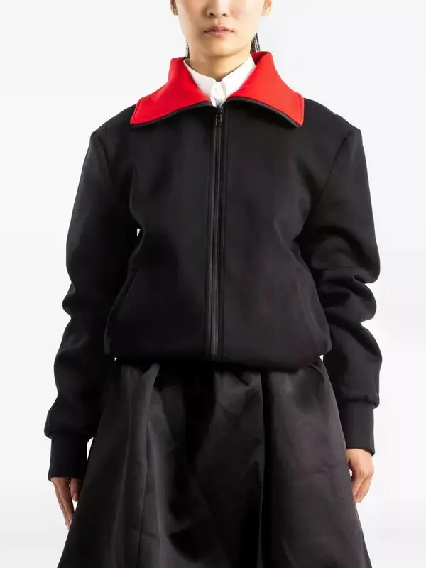 LII Reversible High-neck Bomber Jacket - Black