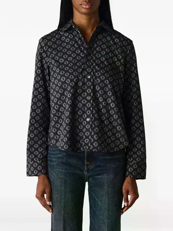 R13 Club Collar Shrunken Shirt