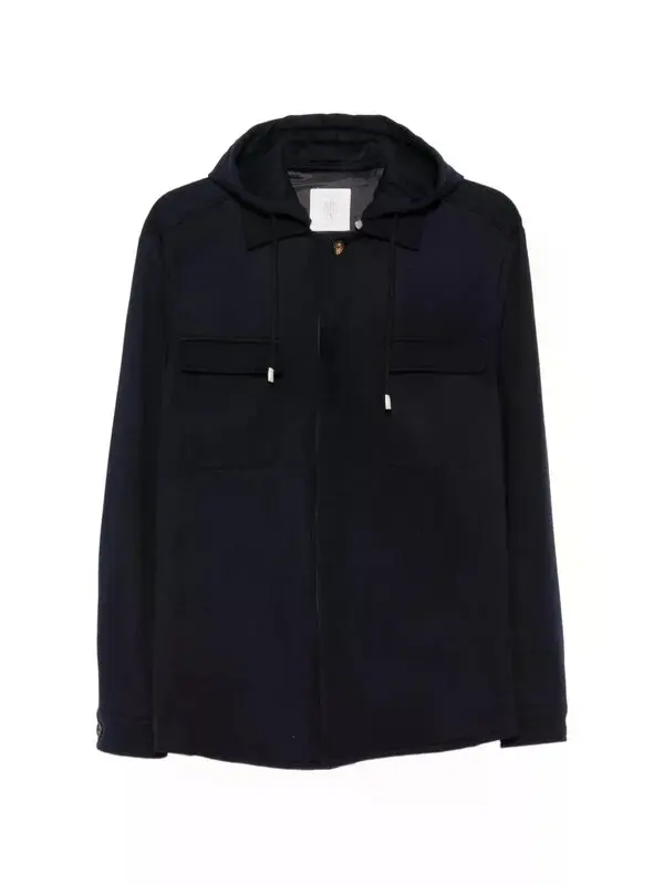 Eleventy Hooded Wool Jacket