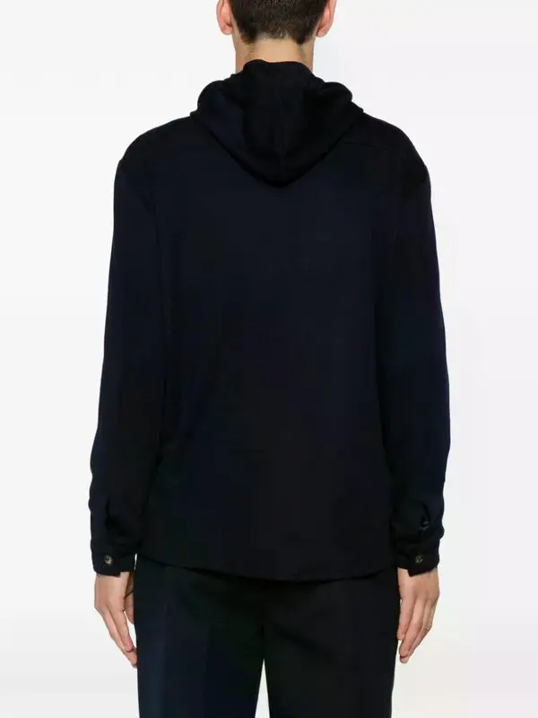 Eleventy Hooded Wool Jacket
