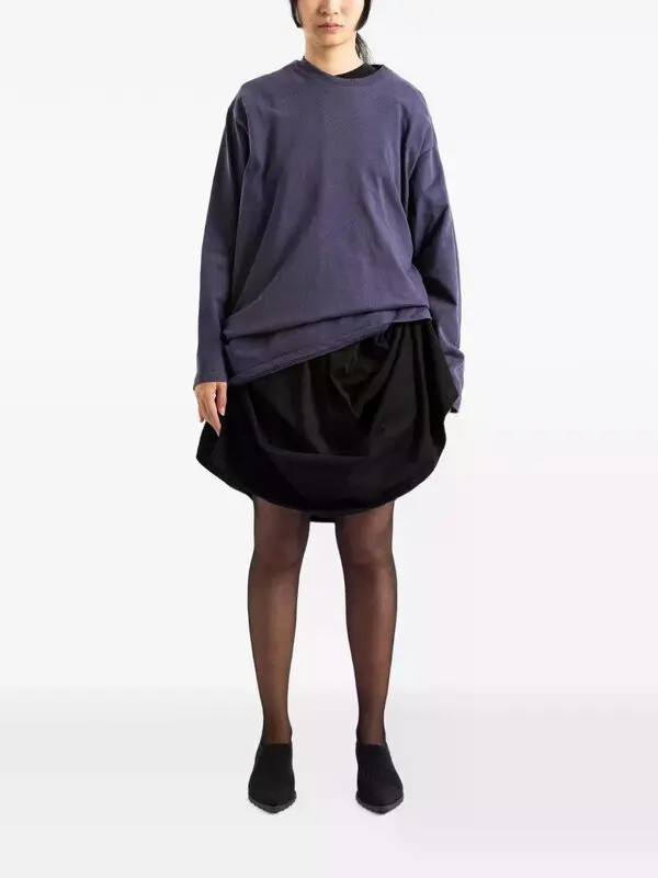 LII Long-sleeve Layered-effect Midi Dress