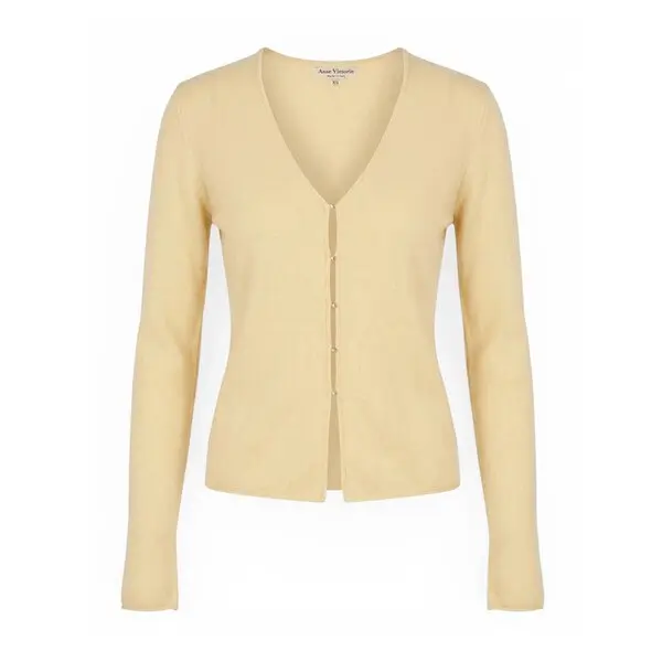 ANSE VICTORIN Laetitia Cashmere Cardigan Bone