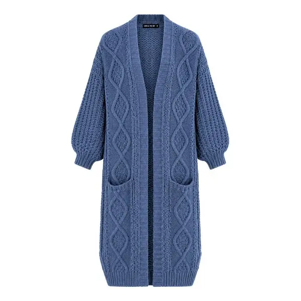 CARA & THE SKY Stevie Maxi Cardigan - Blue