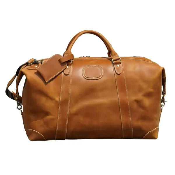 TOURI Genuine Leather Traveller Holdall Light