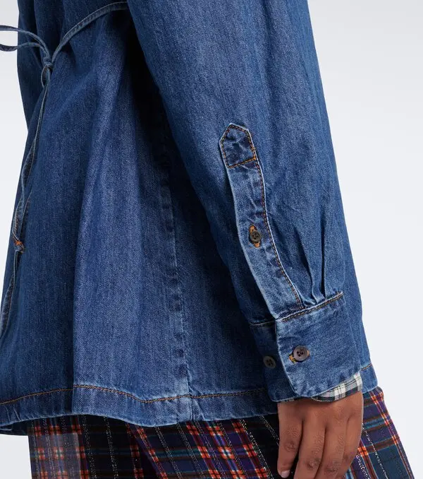 Dries Van Noten Checked Denim Shirt