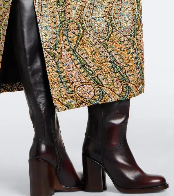 Dries Van Noten Paisley Jacquard Midi Skirt