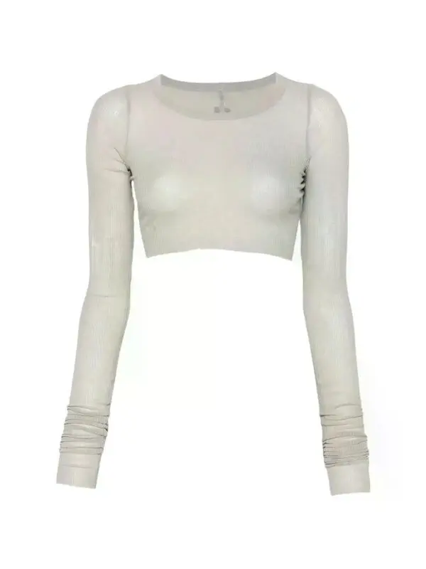 Rick Owens Ribbed Cropped T-shirt