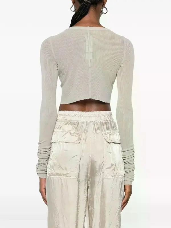 Rick Owens Ribbed Cropped T-shirt
