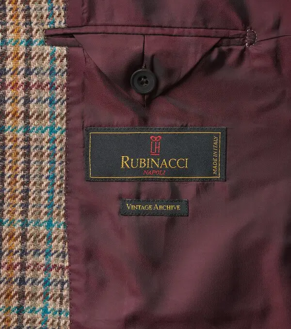 Rubinacci Checked Virgin Wool Blazer