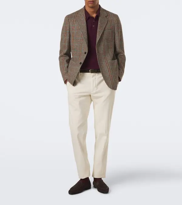 Rubinacci Checked Virgin Wool Blazer
