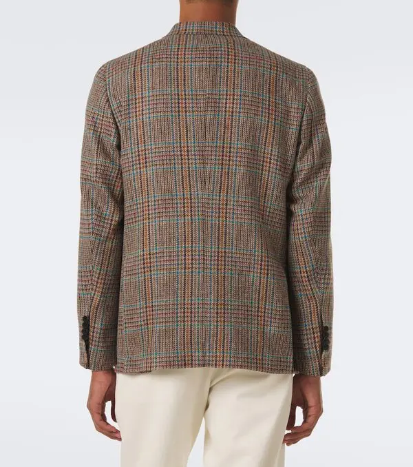 Rubinacci Checked Virgin Wool Blazer