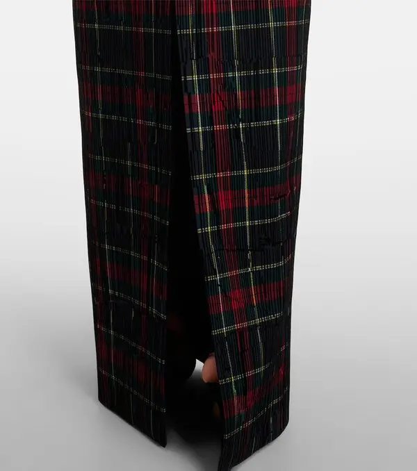 EMILIA WICKSTEAD Micheline Checked Maxi Dress