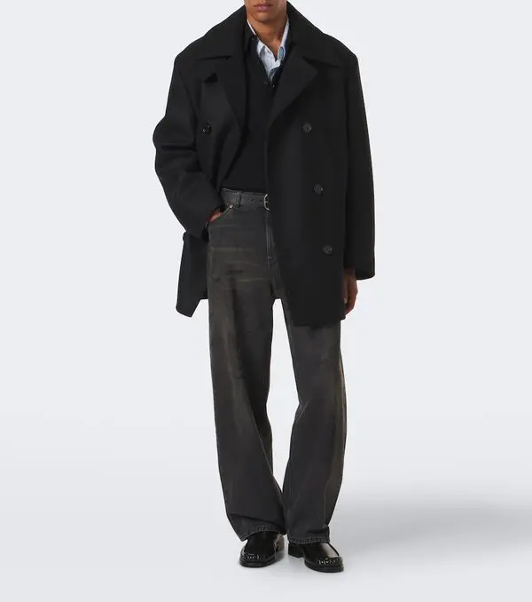 Acne Studios Double-breasted Wool-blend Peacoat