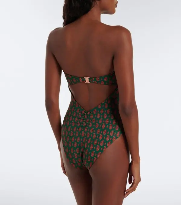 Johanna Ortiz Printed Ruched Swimsuit