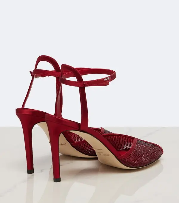 JIMMY CHOO Sacora Crystal-embellished Sandals