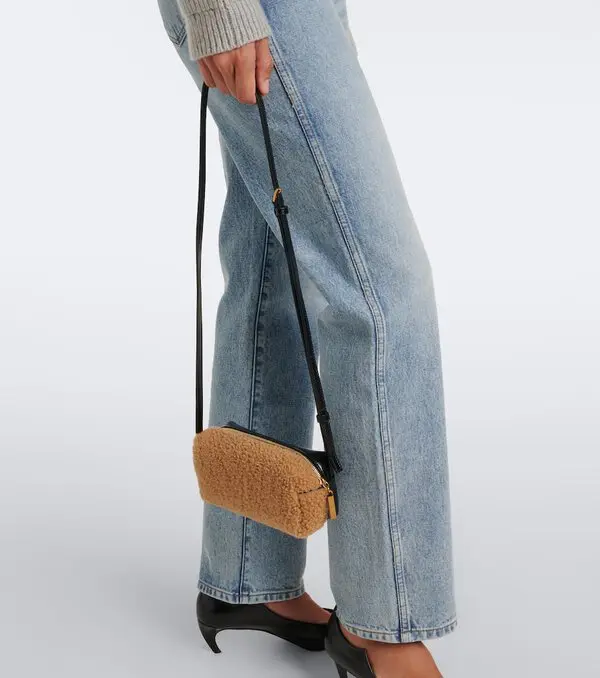 Khaite Kye Small Shearling Crossbody Bag