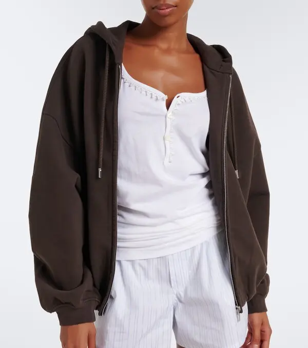 Jacquemus Corso Cotton Fleece Zip-up Hoodie