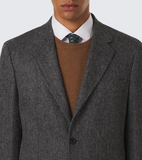 Rubinacci Herringbone Virgin Wool Blazer