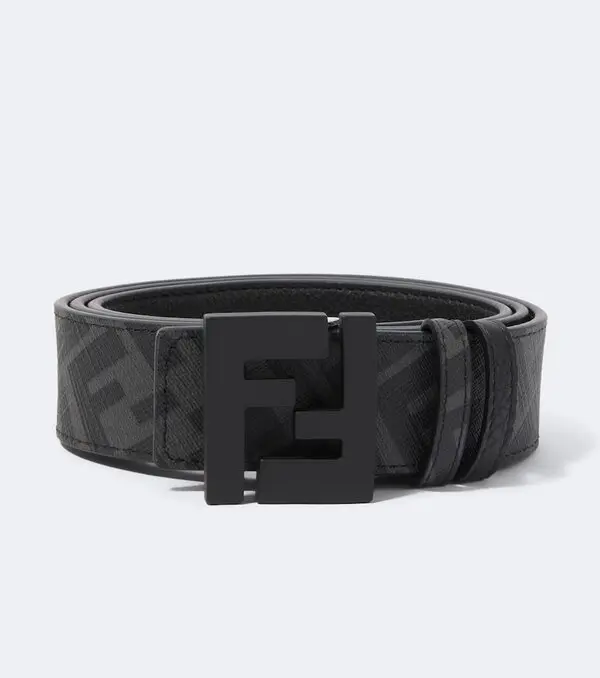 Fendi Ff Zucca Reversible Leather Belt