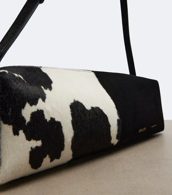 Khaite Kye Small Paneled Calf Hair Shoulder Bag
