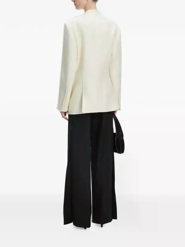 JNBY Collarless Tiered-hem Blazer